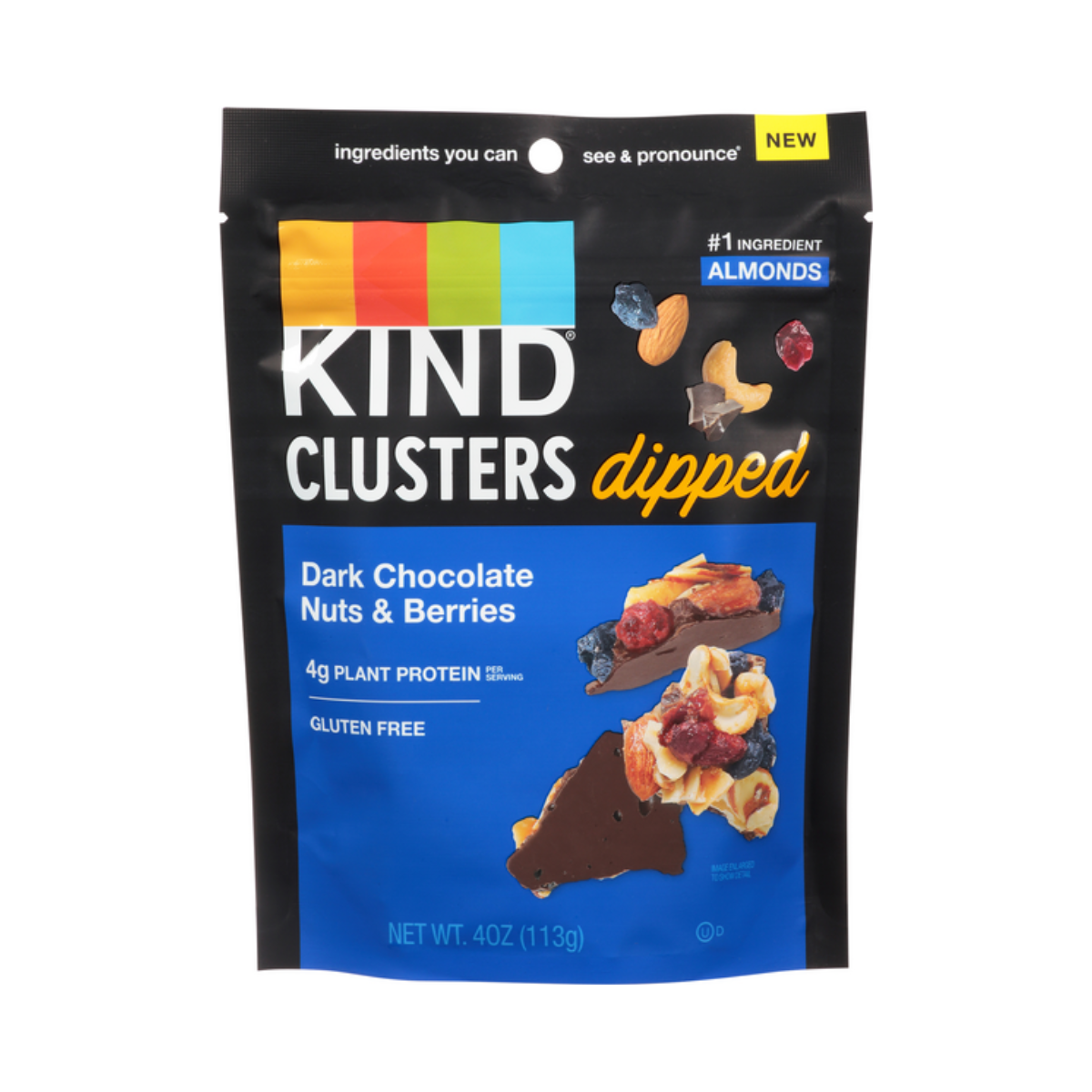 Telman: Kind Bar - Dark Chocolate Nut and Berries Dipped Clusters (8/case)